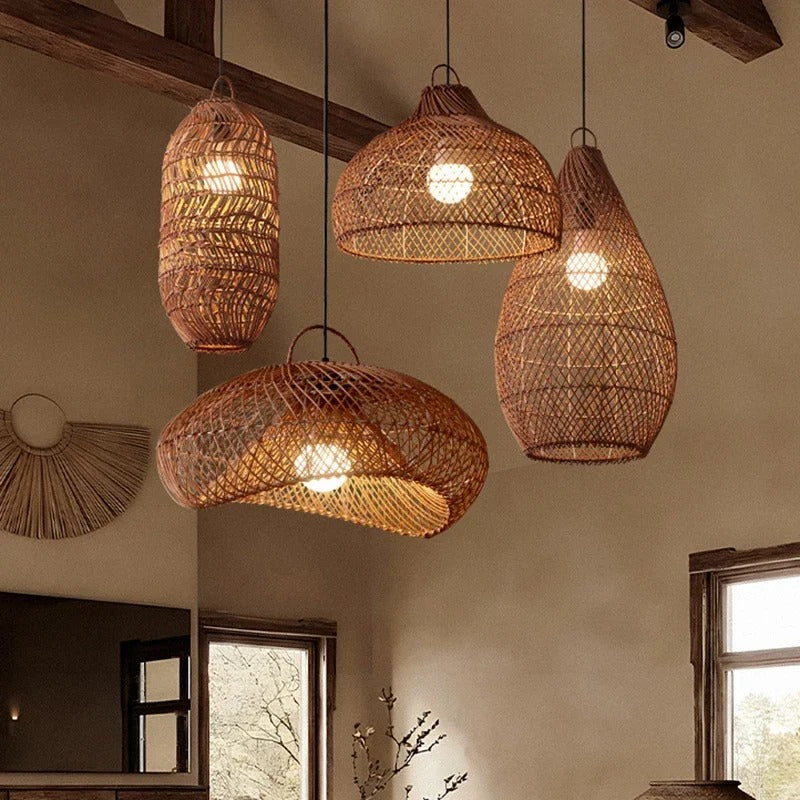 Duna™ | Vintage Rattan Pendelleuchte – Essaro
